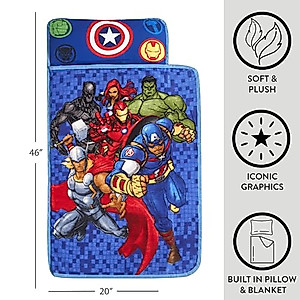 Paw Patrol Super Soft Plush Toddler Quilted Nap Mat with Built in Blanket and Pillow, 20" Wx46 L