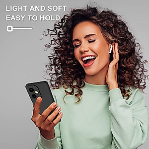 RYKQ for OnePlus Nord N30 5G / OnePlus Nord CE 3 Lite 5G Case and 2 Pack Tempered Glass Screen Protector, Slim Silicone Shockproof Protective Case Cover - Black