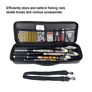 RiToEasysports Fishing Tackle Storage Bag, Lightweight Waterproof Multifunctional Fishing Tool Bag with Shoulder Straps Fishing Rod and Its Accessories