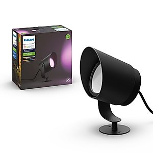 Philips Hue Lily XL Outdoor Smart Spot Light - White & Color Ambiance LED Walkway Lights - Low Voltage Lighting - 1 Pack - Requires Bridge and Power Supply - Control with App and Voice - Weatherproof