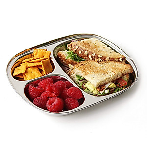 Ecolunchbox Stainless Steel Divided Dinner Tray Small (1)