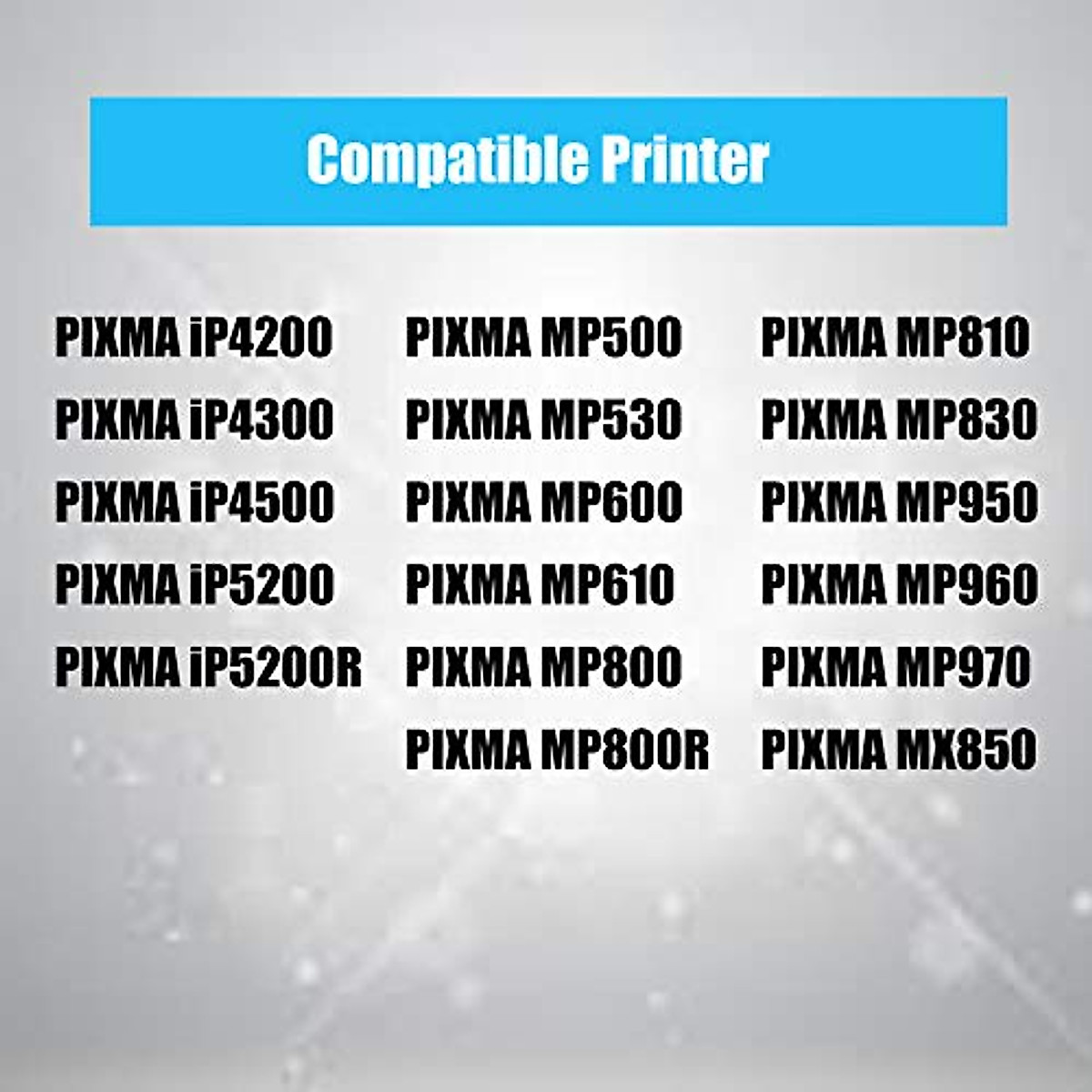 Canon PGI-5Bk 3 Pack Compatible Inkjet Cartridge w/ Chip for Pixma MP500 MP530 MP600 MP800 iP4-Black