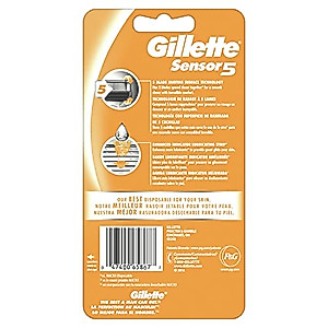 Gillette Sensor5 Men's Disposable Razor, 2 count