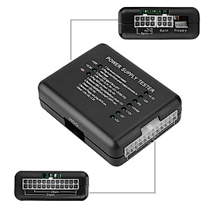 Power Supply Tester for Floppy for HDD for CDROM for SATA, 20/24 Pin Computer Power Supply Tester Checker, 4 Pin(P4), 8 Pin(Dual CPU), 6 Pin(PCIExpress)