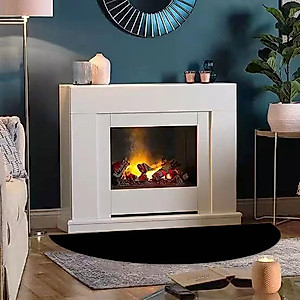 Ahpuhtan Fireproof Fireplace Mat, 24 x 42 Inch Hearth Rugs for Fireplaces, Half Round Hearth Rug Pad for Fireplace Floor Protector, Fireplace Rugs for Wood Stove Indoor Outdoor