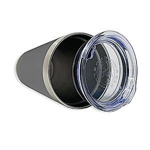 LaserGram 16oz Vacuum Insulated Pint Tumbler, Dragon, Personalized Engraving Included (Gray)