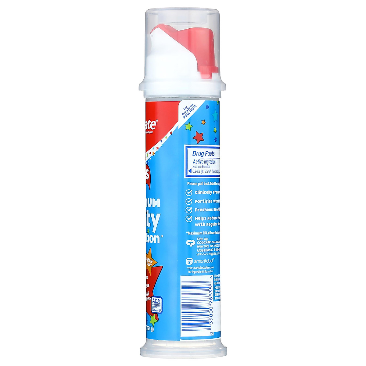 Colgate Kids Toothpaste Pump, Maximum Cavity Protection, 4.4 ounces