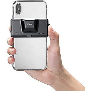 Eyoyo 2D QR Bluetooth Barcode Scanner, Mini Wireless Back Clip-on Phone Bar Code Scanner for 1D QR PDF417 Data Matrix Code Reader, Work with iPhone, Android, iOS for Warehouse Library Book Inventory