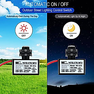 4 Pack 120V AC Photoelectric Switch Light Control Sensor Button Switch with Automatic Illumination Detection Circuit,Dusk to Dawn Senso