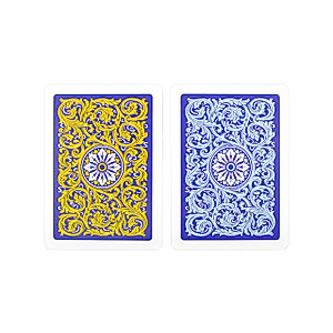 Copag 1546 Neoteric Design 100% Plastic Playing Cards, Poker Size (Standard) Violet/Yellow/Blue (Jumbo Index, 1 Set)