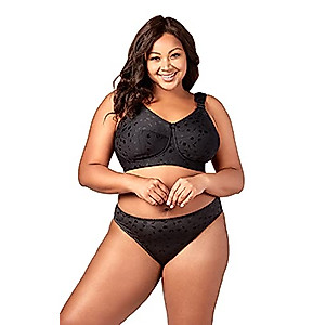 Elila Jacquard Full Coverage Full Support Softcup 1305 Black 50 L