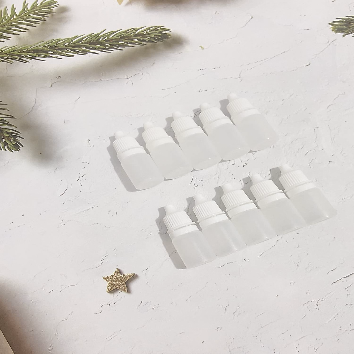 Muluo 30 Pcs 2ml Empty Plastic Squeezable Eye Dropper Bottle, White, 1.8in Diameter, 4.2in Length, Polyethylene Plastic