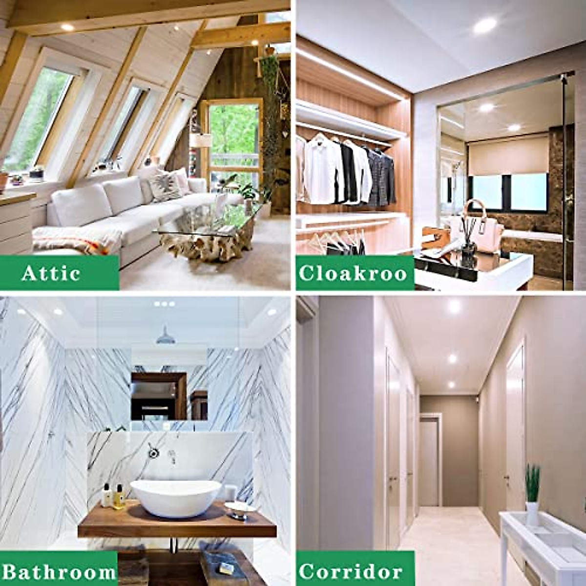 TDLOL 12 Pack Recessed Lighting 6 Inch with Junction Box, 12W 120W Eqv Recessed Lighting, LED Ceiling Light, Dimmable Can Lights, 5000K Daylight White 1050LM High Brightness Recessed Lights - ETL