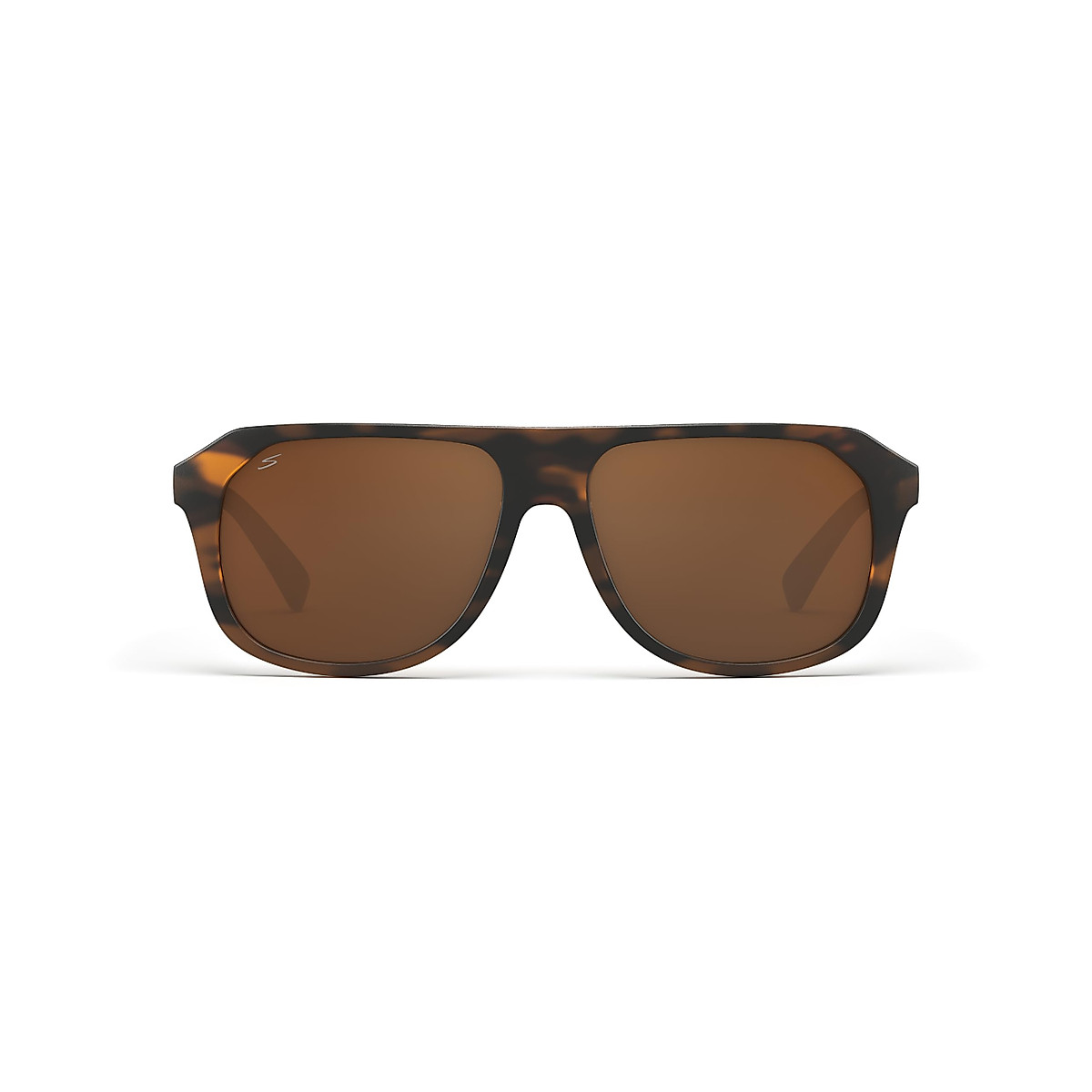 Serengeti Men's Oatman Polarized Square Sunglasses, Matte Tortoise, Medium