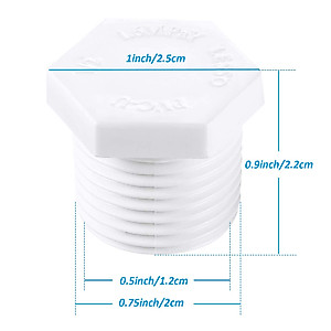 Mudder 12 Pieces 1/2 Inch 11630 91857 Water Heater Drain Plug White Plastic Drain Plug Compatible with RV Camper and Atwood Water Heaters