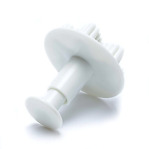 NUOMI 6 Pieces Snowflake Fondant Press Pastry Cutters Plastic Embossing Mould Cake Cookie Decorating Tool Handmade Sugarcraft Baking Supply, White, 6 Different Shapes