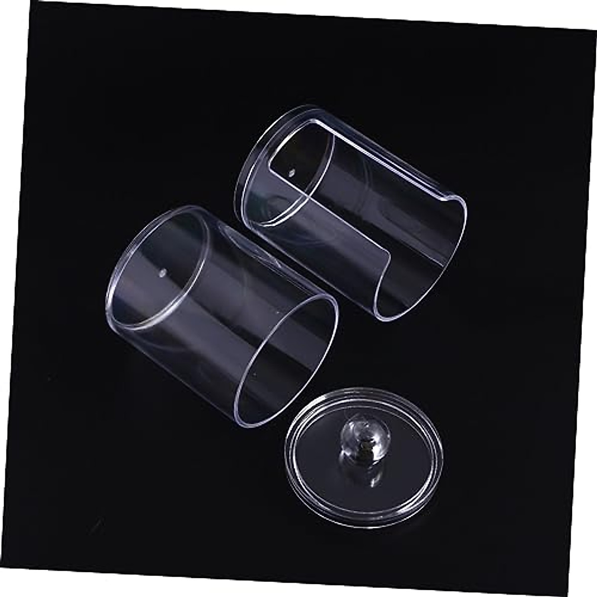 Hoement Cotton Swab Organizer Round Storage Container Pink Pump Bottles Cotton Holder Makeup Brush Holder Round Canister Water Pump Nozzle Replacement Cotton Swab Holder Makeup Containers