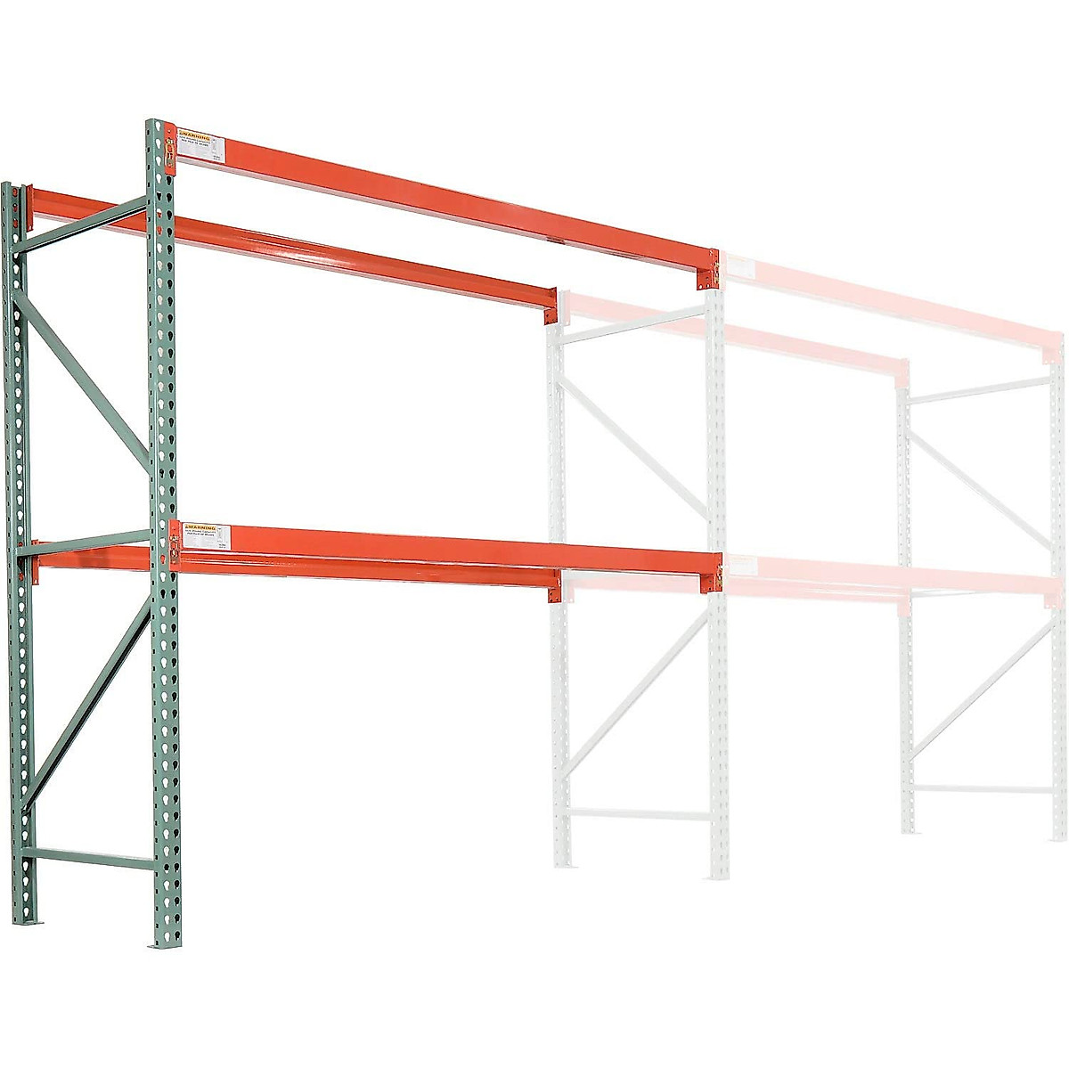 Global Industrial Teardrop Pallet Rack Add-On 48"W X 36"D X 96"H