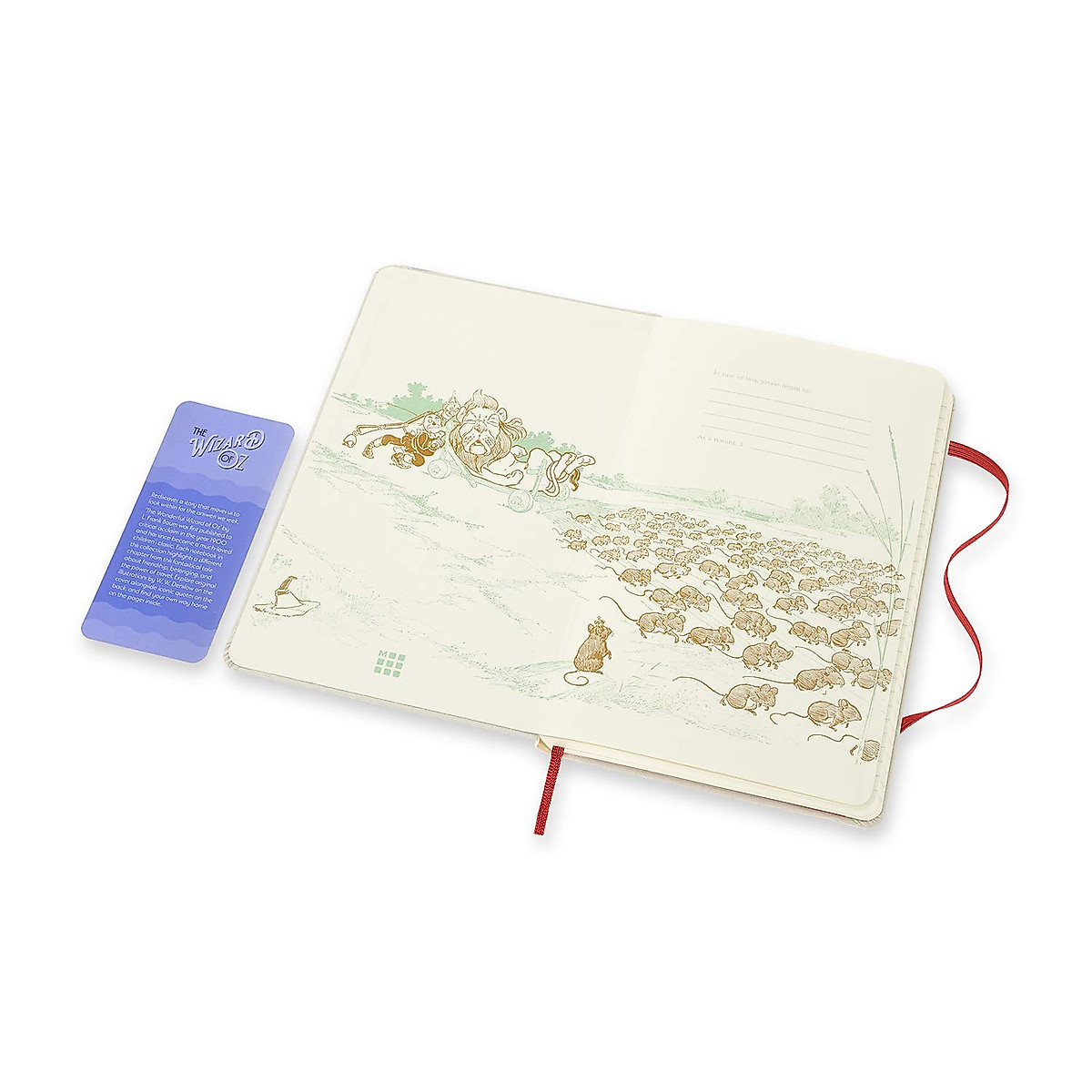 Moleskine Limited Edition Wizard of Oz Notebook, Hard Cover, Large (5" x 8.25") Ruled/Lined, Poppy Field, 240 Pages