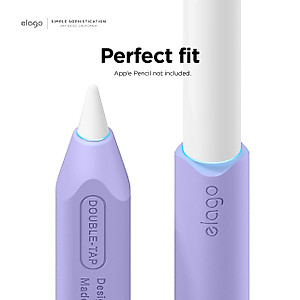 elago Pencil Grip 2 Pack Holder Sleeve Compatible with Apple Pencil (1st & 2nd Generation) and Apple Pencil (USB-C) [Lovely Pink & Lavender]