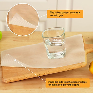 BAKHUK Shelf Liner for Kitchen Cabinets, 4 Rolls of 12 Inches x 25 FT, Non Adhesive Cabinet Liner, Double Sided Non-Slip Drawer Liner, Clear Ribbed Washable Refrigerator Mats for Pantry Cabinet