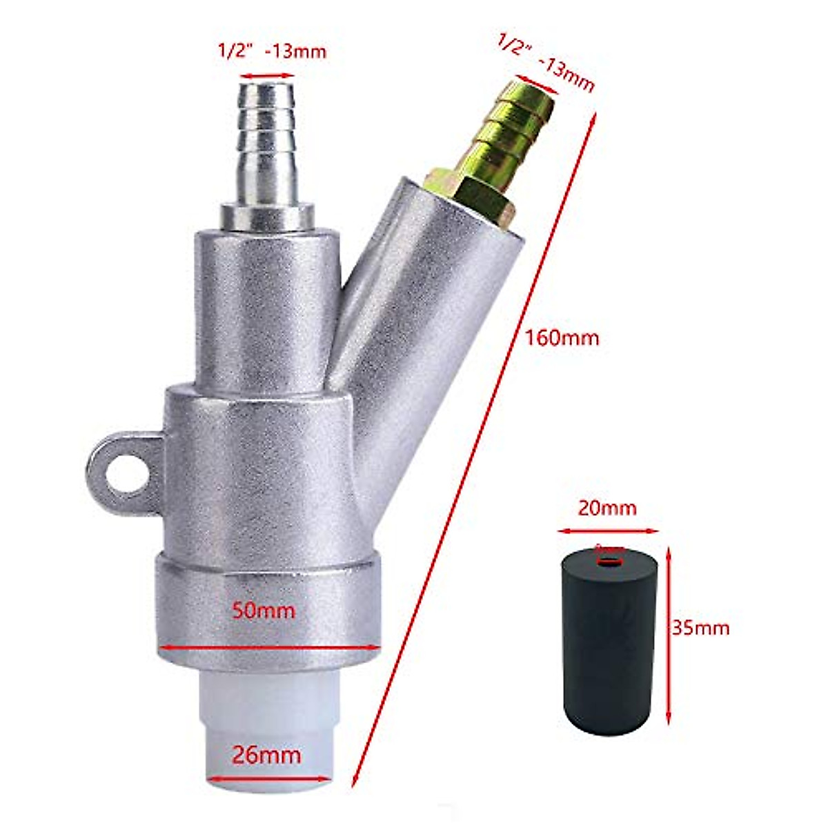 Sand Blaster Gun Boron Carbide Nozzle Air Sandblaster Gun Kits Stainless Steel Spray Gun Sandblasting Gun Rust Dust Remove (8mm Tip)