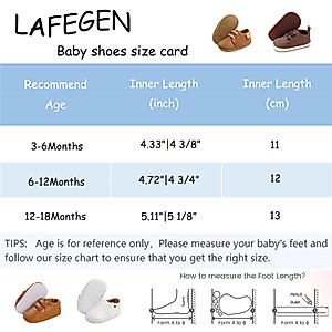 LAFEGEN Baby Boys Girls Classic PU Leather Loafers Soft Sole Oxford Dress Shoes First Walking Flat Moccasins Casual Sneaker(6-12 Months Infant 07 Brown)