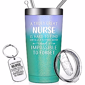 DOEARTE Nurse Gifts - A Truly Great Nurse is Hard to Find - Nurse Appreciation Gifts - Nurse Week, Nurse Day, Graduation, Christmas Gifts for Women - 20oz Nurse Tumbler