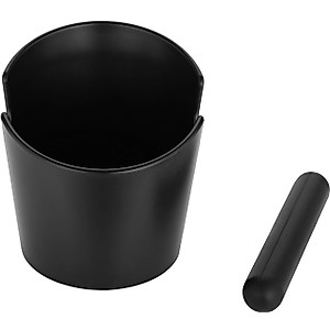 APTSPADE Espresso Knock Box,4.8 Inch Coffee Knock Box, Espresso Dump Bin With Removable Knock Bar and Non-Slip Base