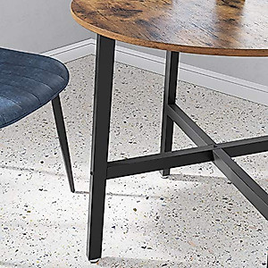 VASAGLE Round Dining Table, for Living Room, Office, Round Top, 31.5 x 31.5 x 29.5 Inches, Brown