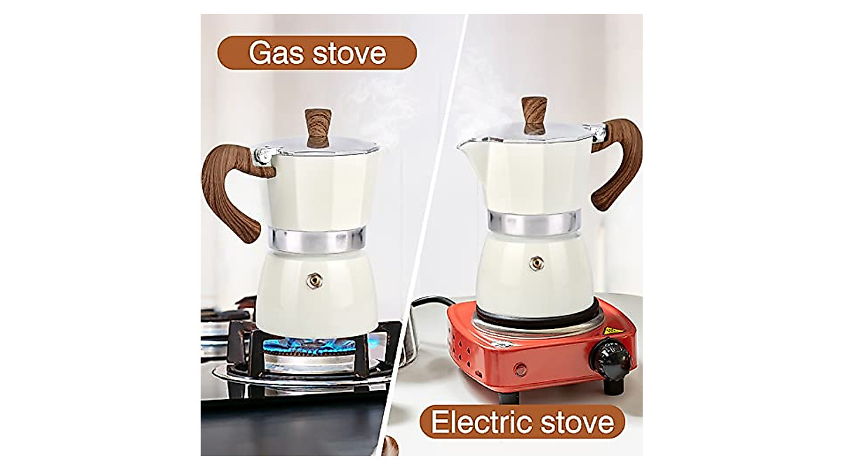 MORDEN MS Moka Pot: Stovetop Espresso & Coffee Maker | 6 Cup