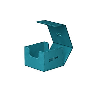 Ultimate Guard Sidewinder 133+, Deck Box for 133 Double-Sleeved TCG Cards, Petrol, Magnetic Closure & Microfiber Inner Lining for Secure Storage