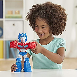 Transformers Optimus Prime Mega Mighties 10" Action Figure, Toys for Kids Ages 3 & Up