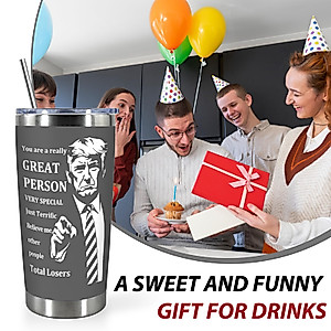 Birthday Gifts for Men Women, Thank You Appreciation Gifts, Sometimes You Forget You Are Awesome Gifts, Inspirational Birthday Gifts for Best Friends, Coworker, Boss, 20 Oz Tumbler, Grey