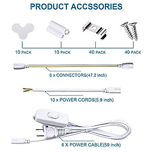 TOPTRONED (10-Pack) 8ft LED Shop Light Fixture,V Shape 120W 19000LM 5000K (Daylight White),8 Foot, 96'' T8 Integrated LED Tube, Linkable Led Bulbs for Garage, Warehouse, Plug and Play, Clear Lens