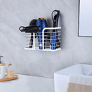 YIGII Hair Dryer Holder - Hair Tool Organizer/Blow Dryer Holder Wall Mount Bathroom Hair Styling Tools Organizer Basket for Hair Dryer, Flat Iron, Curling Wand Hot Hair Tool Holder