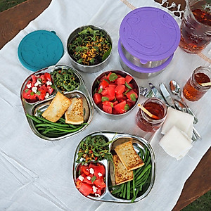 Ecolunchbox Stainless Steel Leak-Proof Large Round Food Container, Jumbo