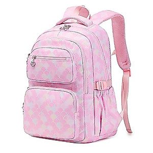 QHRIDS School Backpacks for Girls,Cute Book Bag with 15.6 Laptop Backpack for Teen Girl Kid Students Elementary Middle School