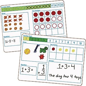Solving Problems Two-Sided Dry Erase Boards Set