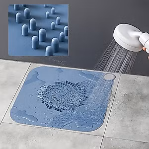 Silicone Shower Drain Hair Catcher,Shower Hair Stopper,Shower Drain Strainer,Silicone Drain Covers,Bathroom Drain Protector (HS030)