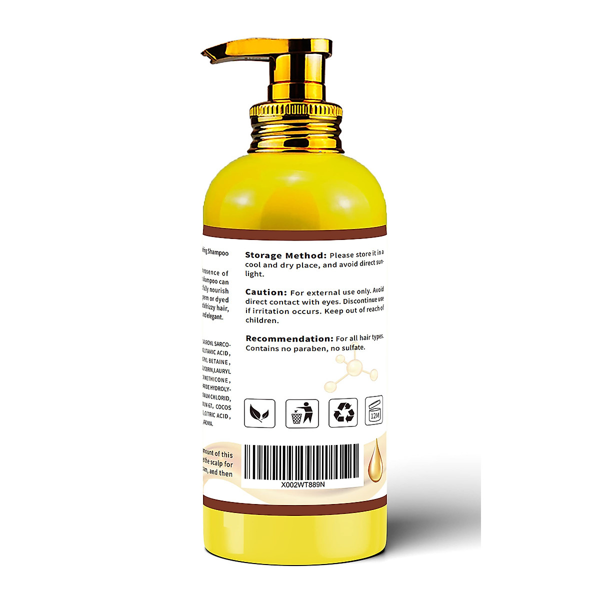 Looloon Rice Water Shampoo and Conditioner Set, 500ml (16.9 oz): Fermented Rice Water for Hair Growth, Moisturizing, Strengthening, and Damaged Hair Repair