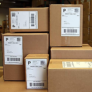 Buhbo 4-UP Address Shipping Label 4" x 5" Sticker Labels for Laser & Ink Jet Printers (100 Sheets, 400 Labels)