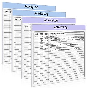 Chuangdi 4 Pads Activity Log Notepad 200 Pages Activity Log Book 8.5 x 11 Inch to Do List Notebook Weekly Task Pad for Work Women Planner Business Appointment Productivity Home Office Supplies