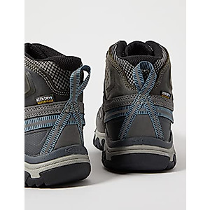 KEEN Women's Targhee 3 Mid Height Waterproof Hiking Boots, Magnet/Atlantic Blue, 9