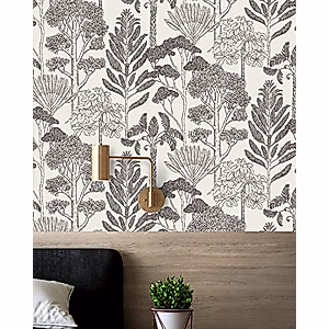 Forest Modern Wallpaper Peel and Stick Wallpaper Jungle Contact Paper for Cabinets Self Adhesive Removable Wallpaper for Bathroom Bedroom Vintage Wallpaper for Nursery Kids Vinyl Waterproof 17.3”×79”