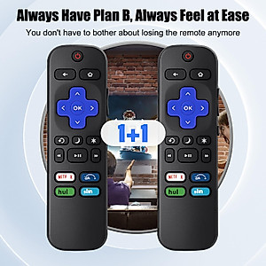 Replacement Remote Compatible for TCL Roku,Hisense Roku,Onn Roku,Insignia Roku, Element Roku,Westinghouse Roku TV.(NOT for Roku Stick and Roku Box)(Pack of 2)