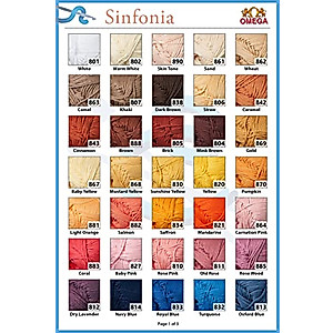 SINFONIA [100grs] by Omega - Elegant Fine 100% Mercerized Cotton Yarn for Knitting and Crafts - Color: 55 - Grey 886