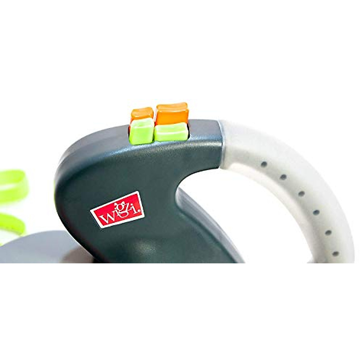 Wigzi Two Dog Retractable Non-Tangling Dog Leash with Innovative Gel Handle - Walk 2 Dogs Up to 50 lbs Each - 10 ft Leads, Small/Medium, Gray