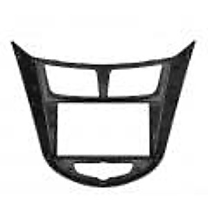 Double Din Car Stereo Radio,2Din Center Control DVD Fascia Navigation Panel Frame Fit for Hyundai I25 Solaris Accent 2010-2014