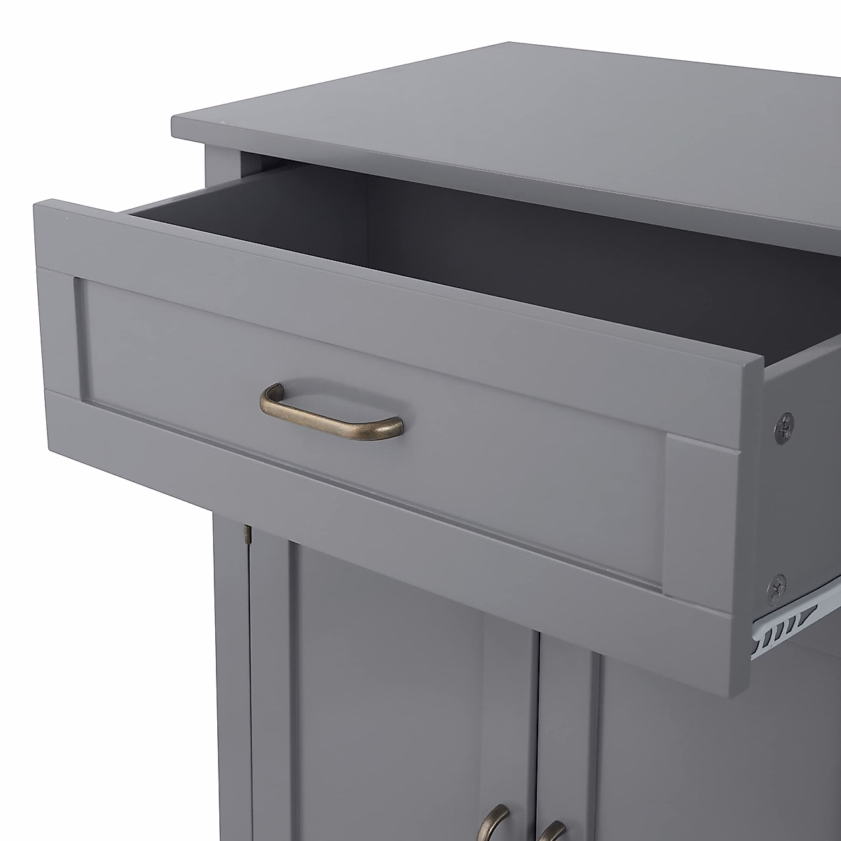 Teamson Home Mercer Mid Century Modern Wooden Floor Cabinet, Gray